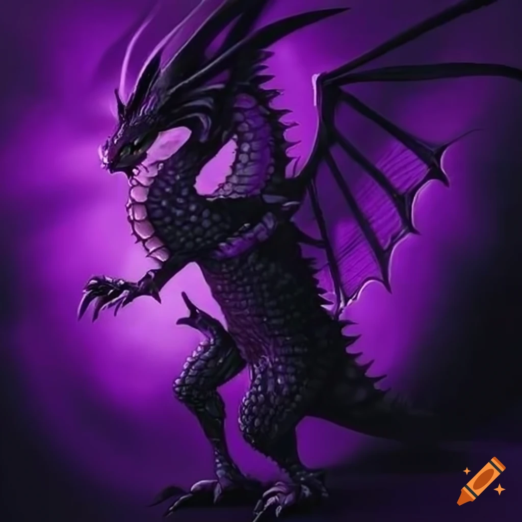 Purple dragon on Craiyon