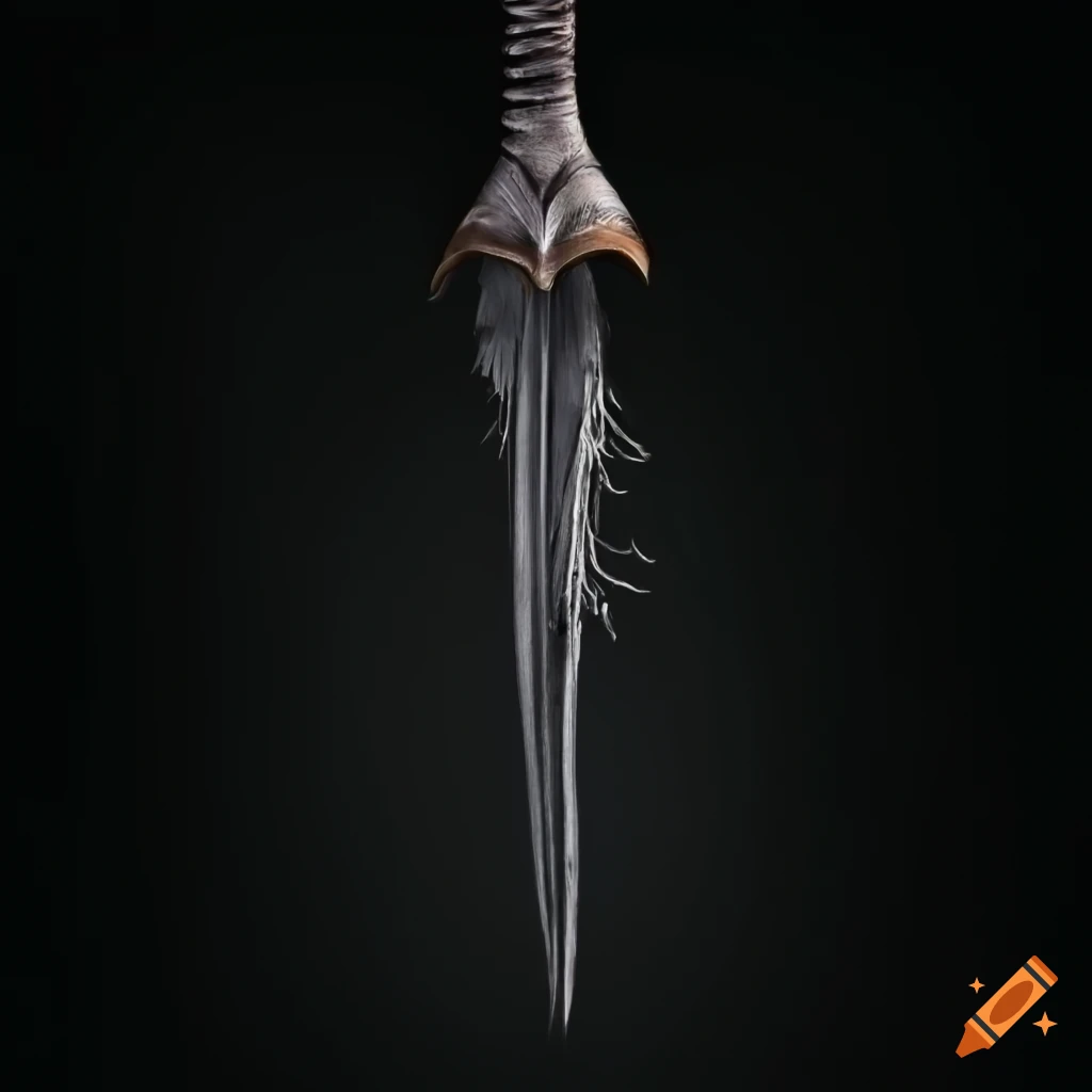 Sword with crow feather design on Craiyon