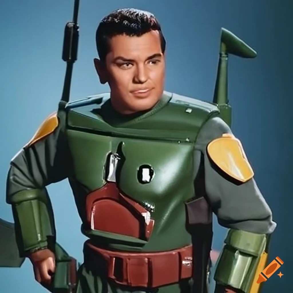 Boba fett reimagined as a 1950s romantic lead on Craiyon