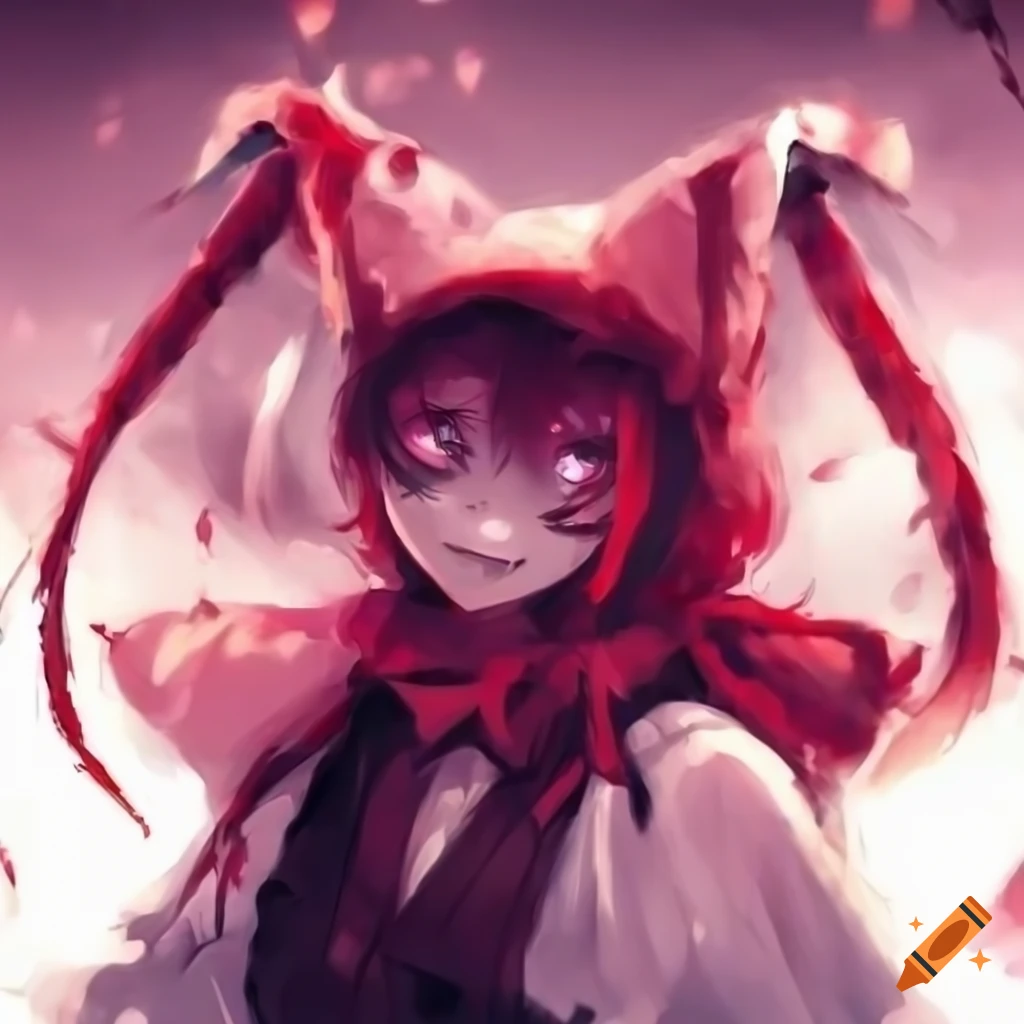 Creepy touhou character on Craiyon