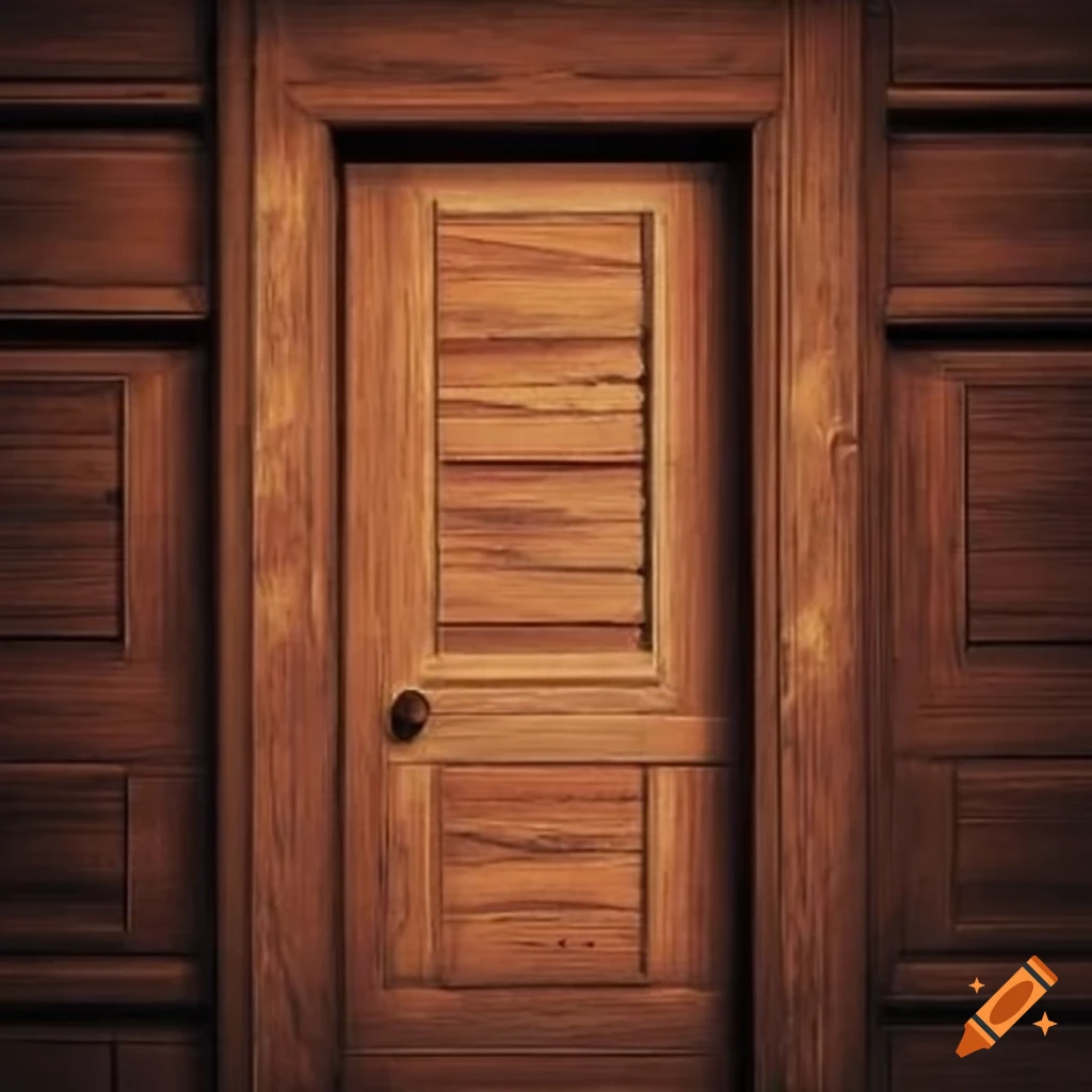 Wooden door texture on Craiyon