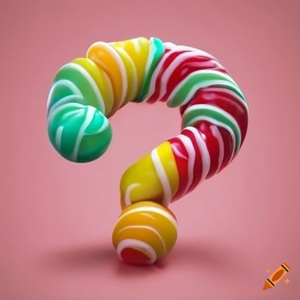 Candy with a question mark on Craiyon