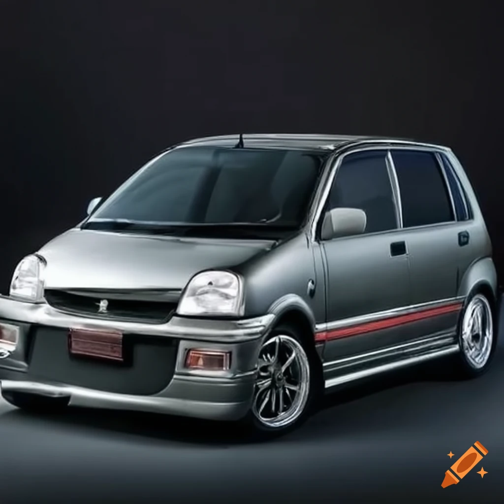 Perodua Kancil car with futuristic N1 starfighter redesign in silver ...