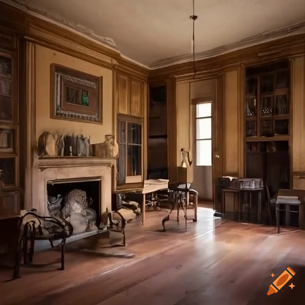 Interior of an 18th-century bourgeois house on Craiyon