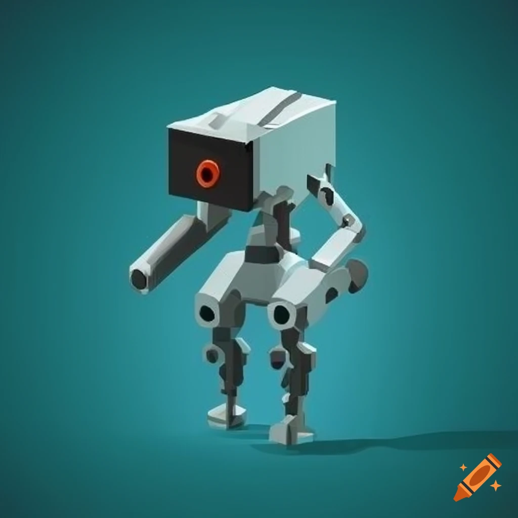 Isometric placeholder mechanoid on Craiyon
