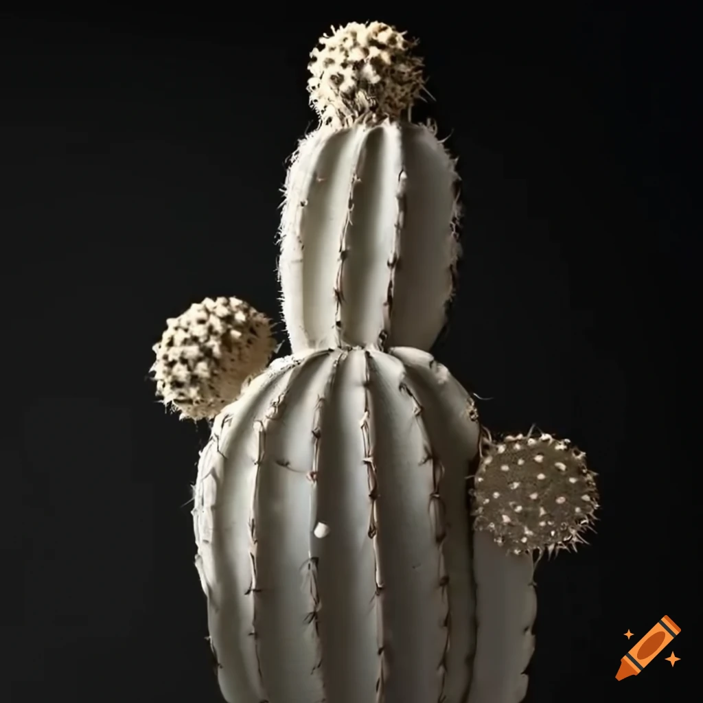 Stone cactus sculpture on Craiyon