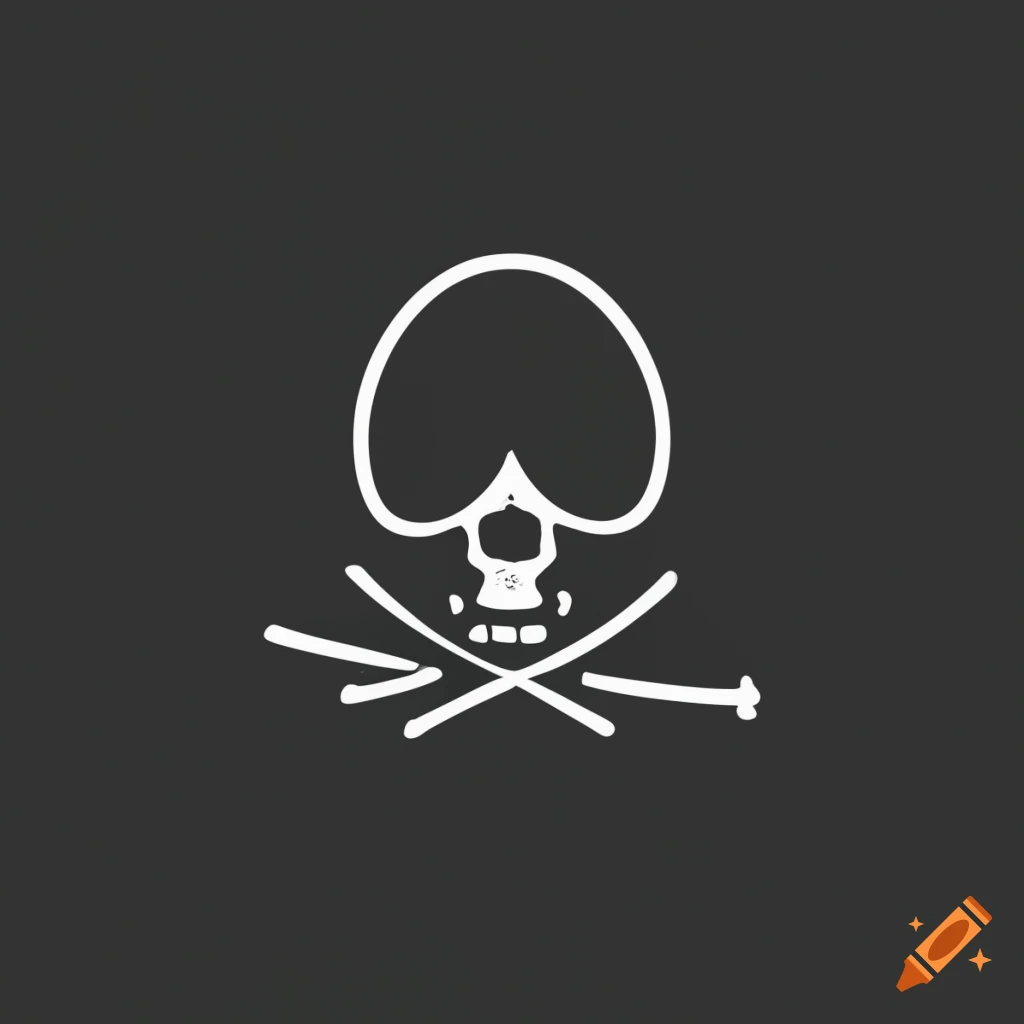 Pirate-themed minimalist business logo with Gentleman flair on Craiyon