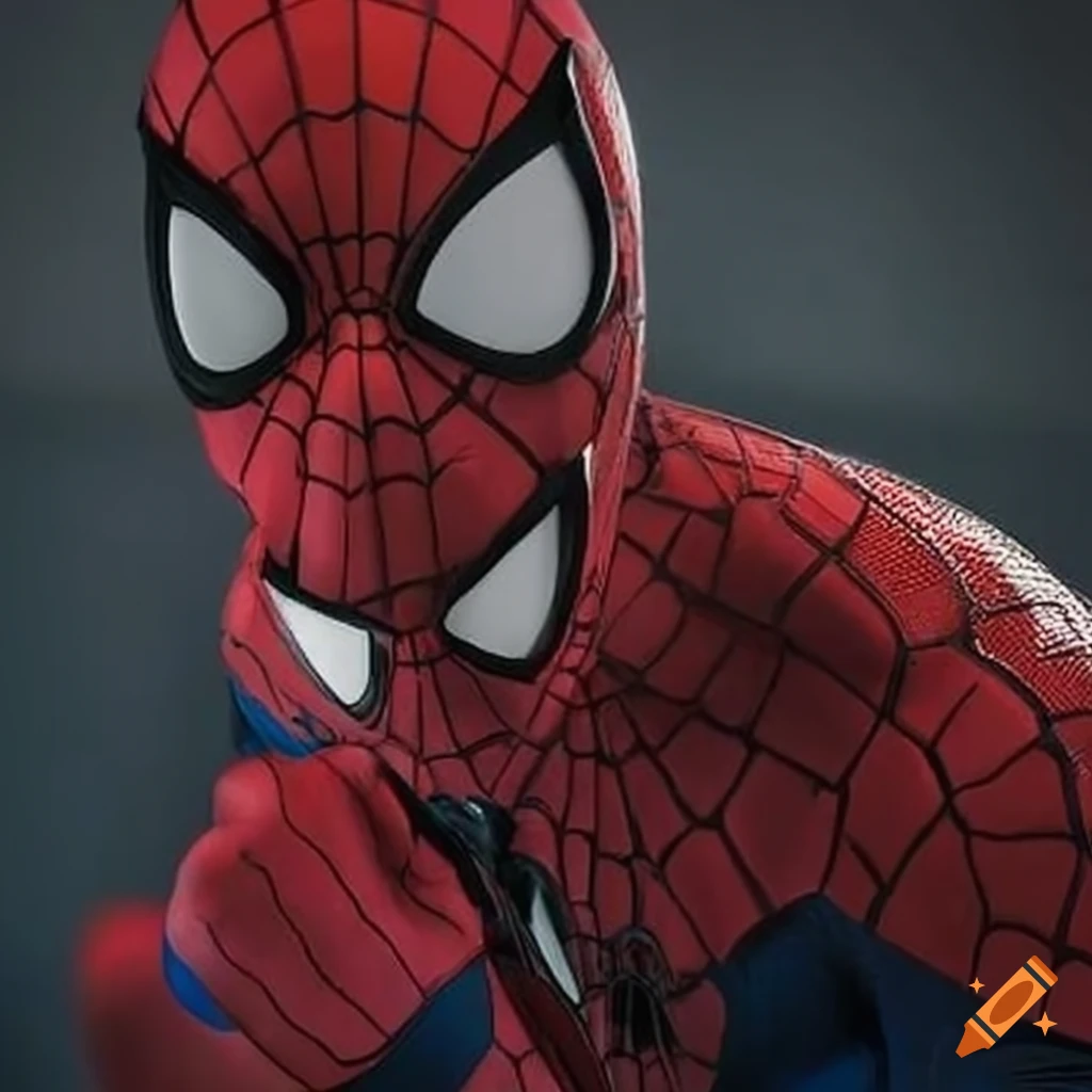 Spider-man with a rent due bill on Craiyon