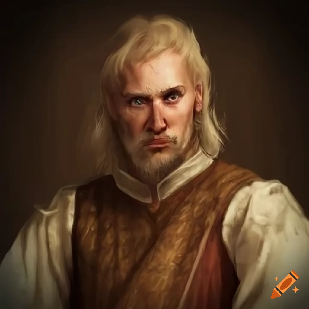 Medieval fantasy noble man in his thirties on Craiyon