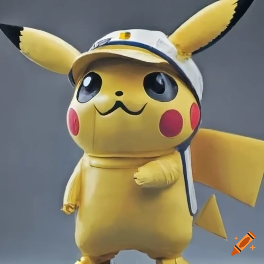 Pikachu wearing an astronaut suit on Craiyon