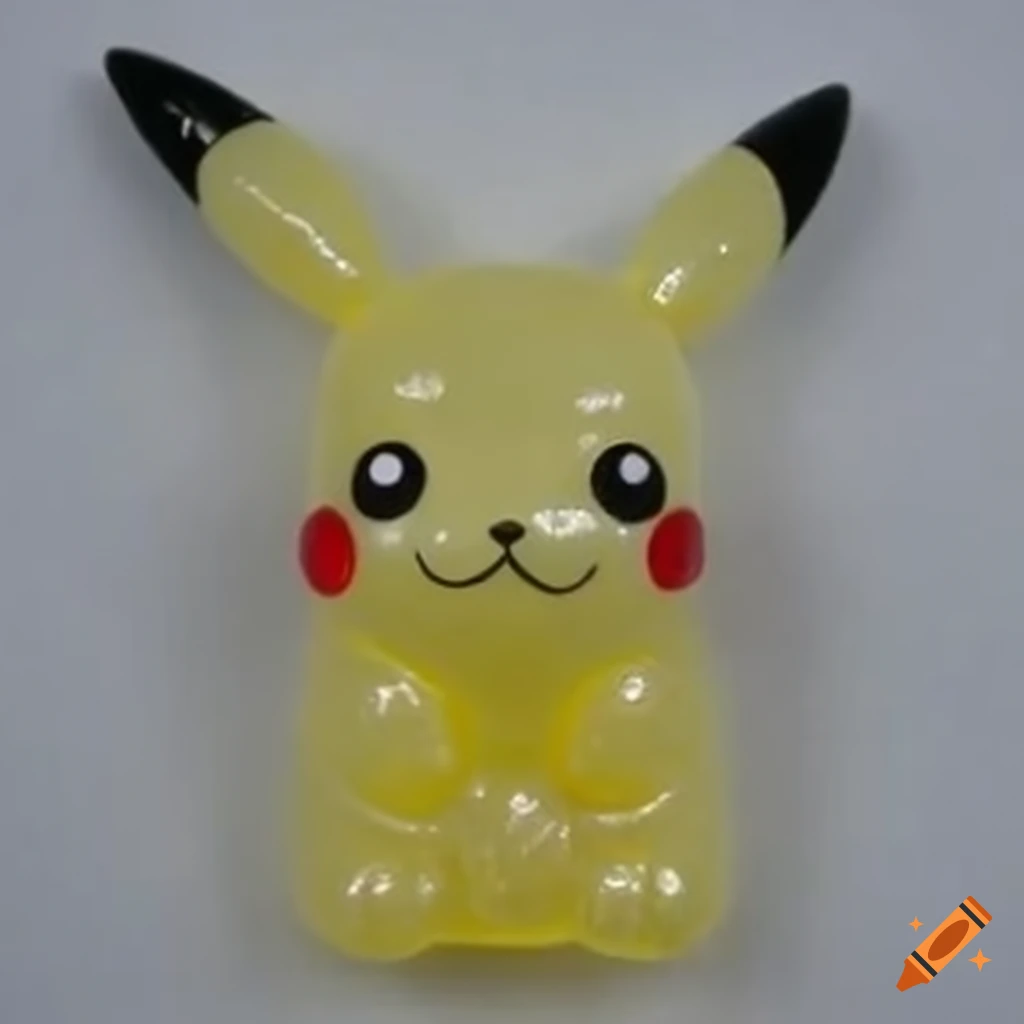Pikachu-shaped gummy bear on Craiyon