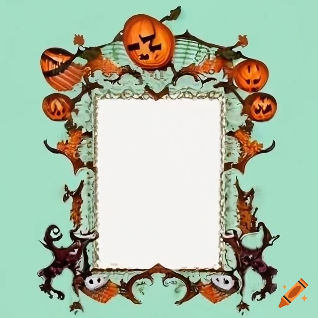 Halloween frames in deepdreams ver 1 style on Craiyon