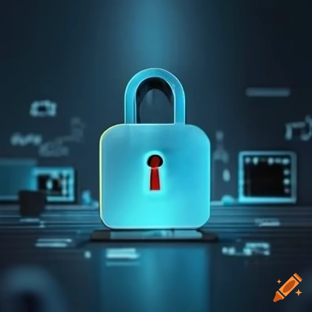 Cybersecurity concept on Craiyon