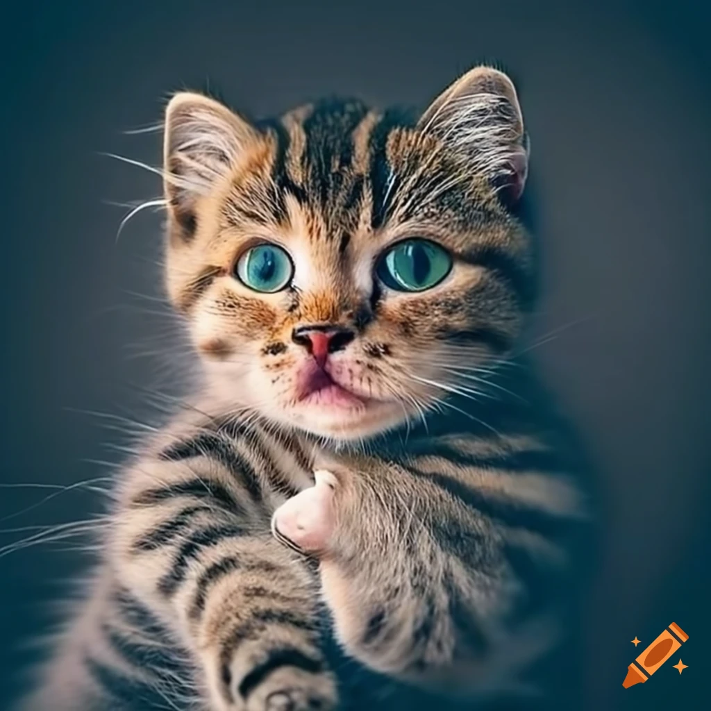 Cute baby cat on Craiyon