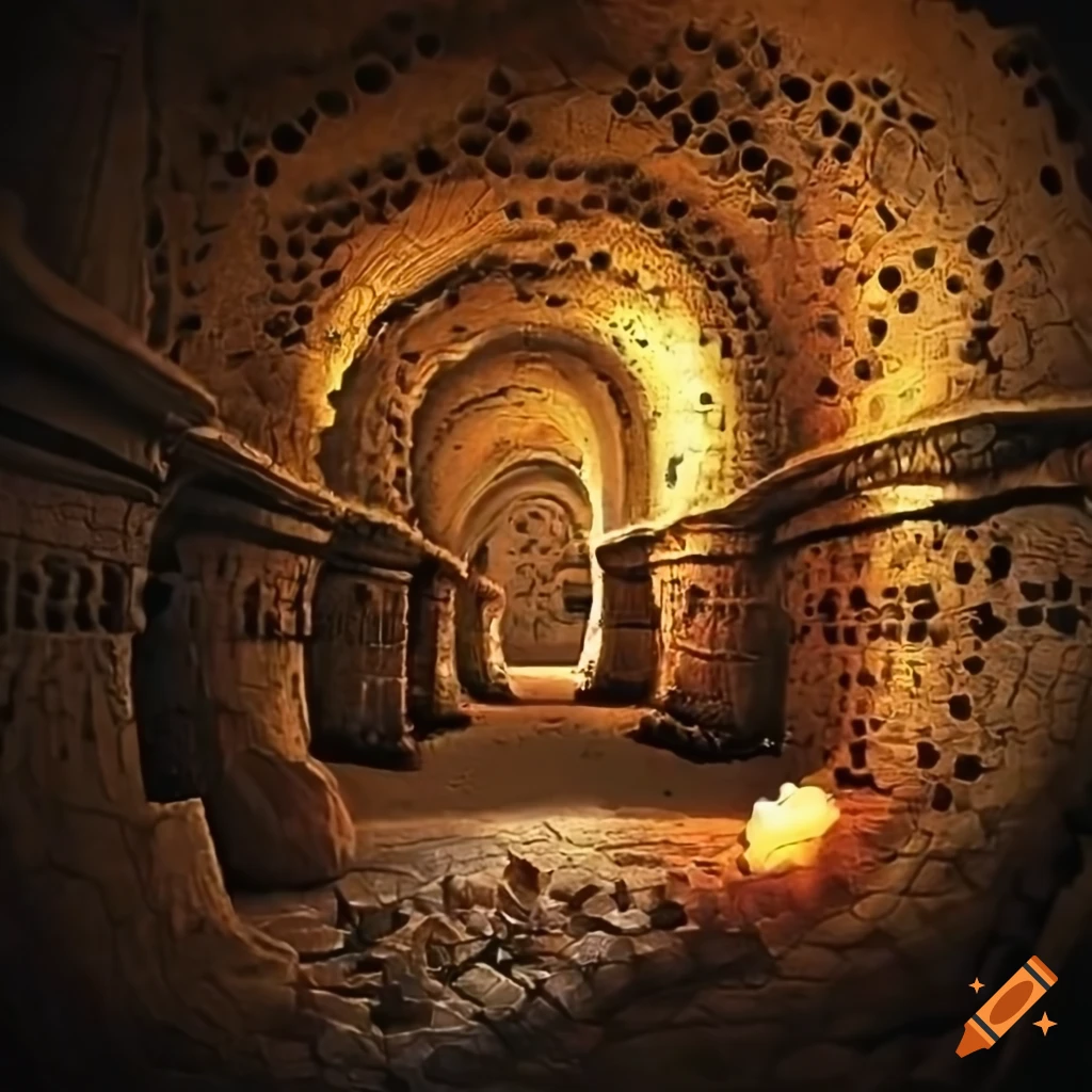 Bee hive crypt on Craiyon