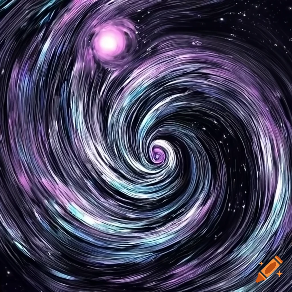 Mesmerizing abstract night sky with swirling stars and galaxies in ...