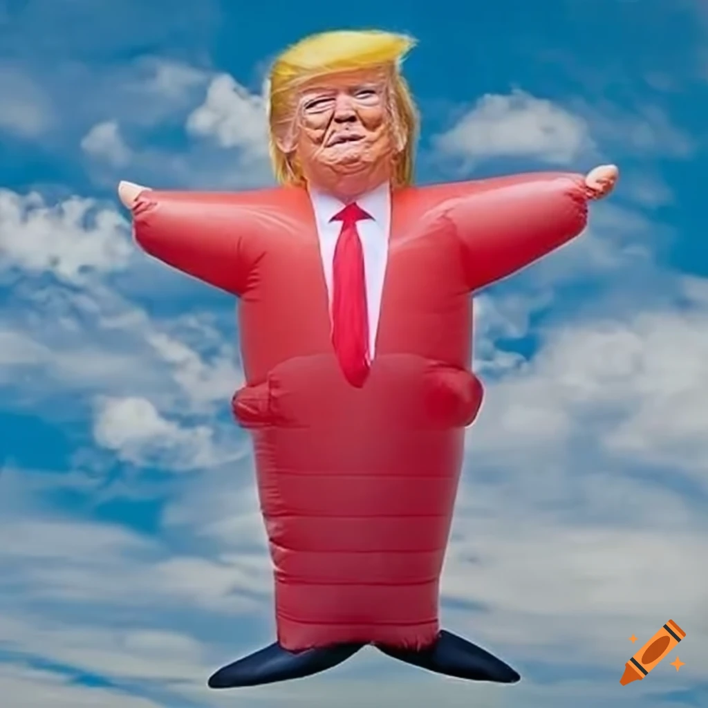 Inflatable donald trump character on Craiyon