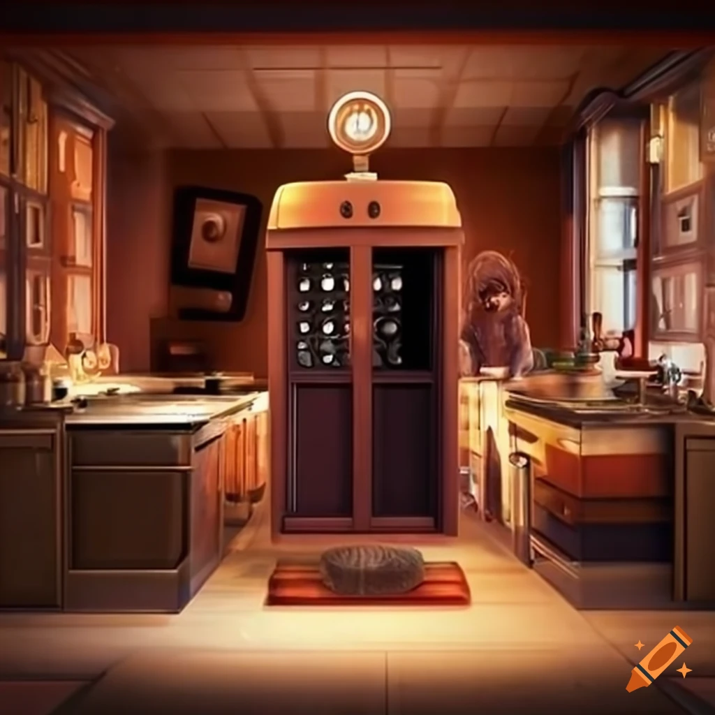 Doctor Who-themed kitchen merchandise on Craiyon