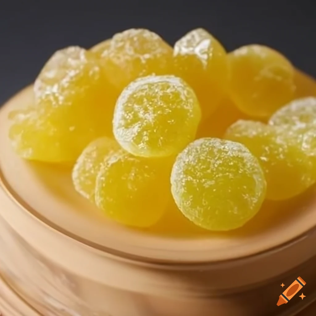 Lemon sour candies on Craiyon