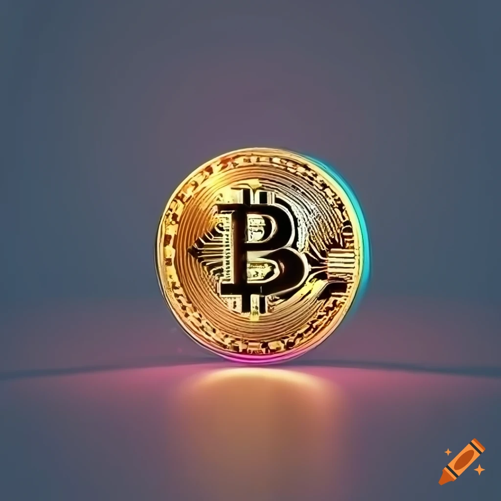 Bitcoin in a beautiful landscape in hd on Craiyon