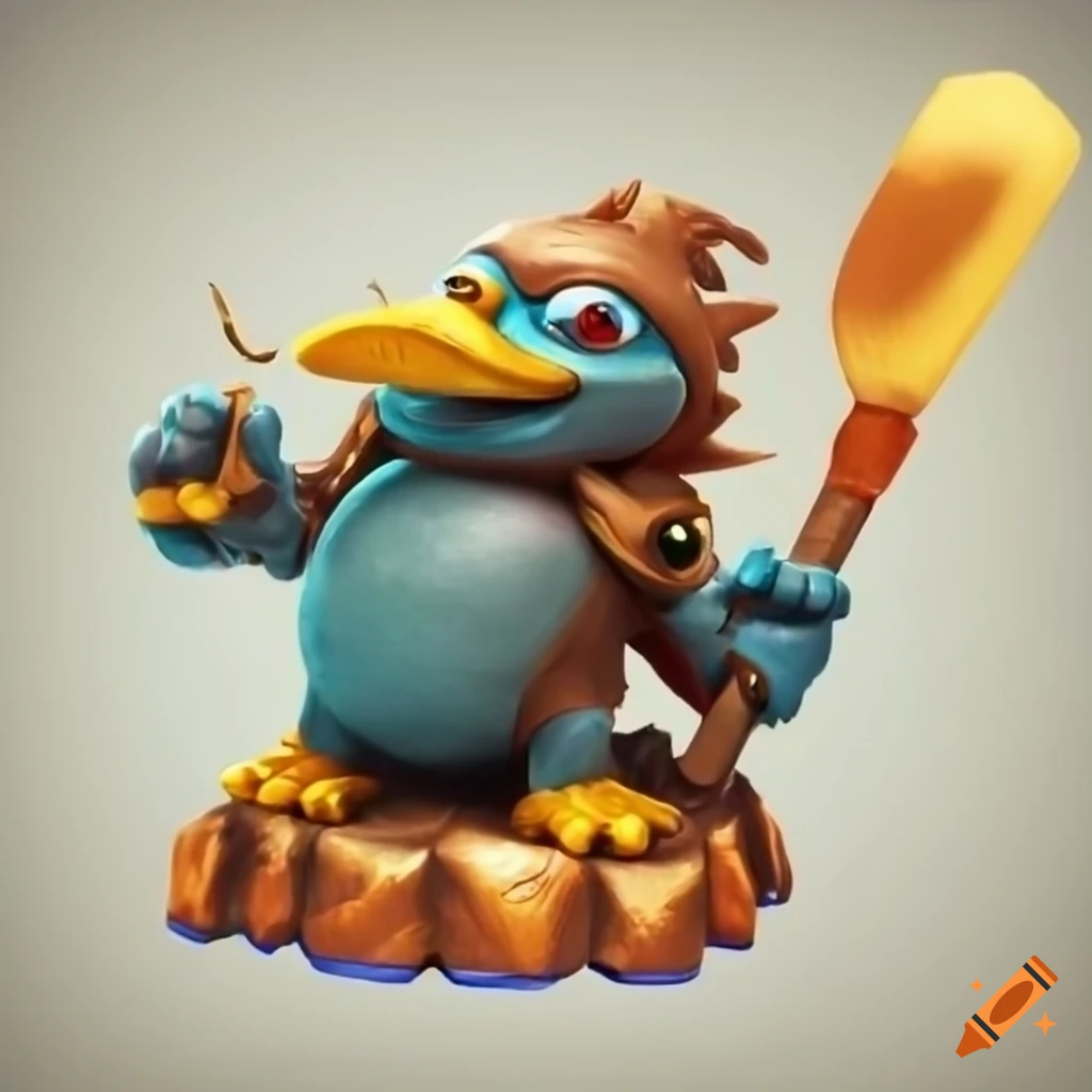 Spatula platypus skylander in skylanders style on Craiyon