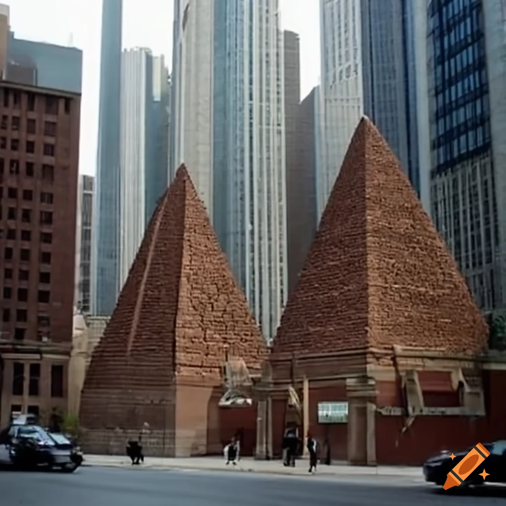 Great pyramids of chicago skyline on Craiyon
