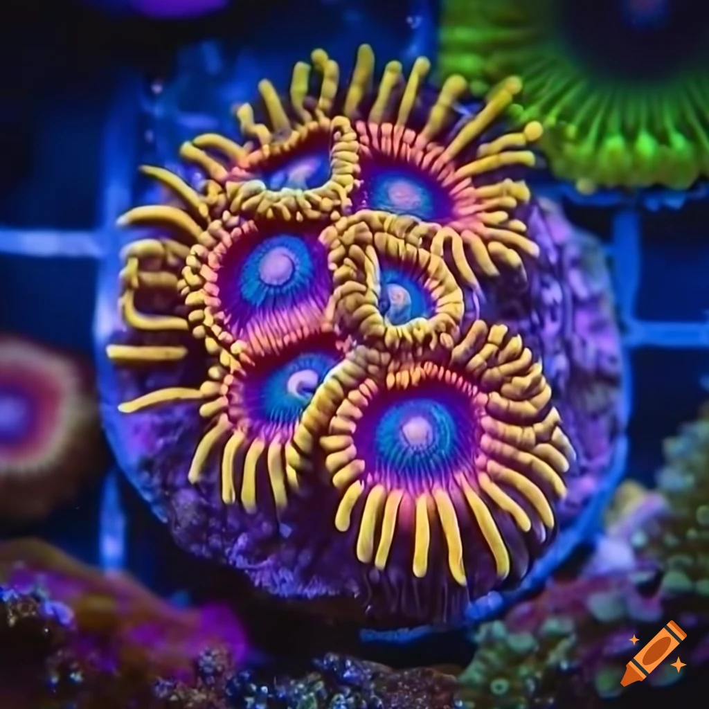 Realistic zoanthids on Craiyon