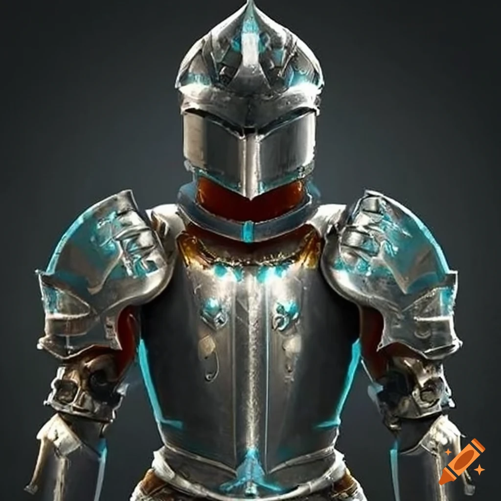 Front view of majestic magic armor on Craiyon