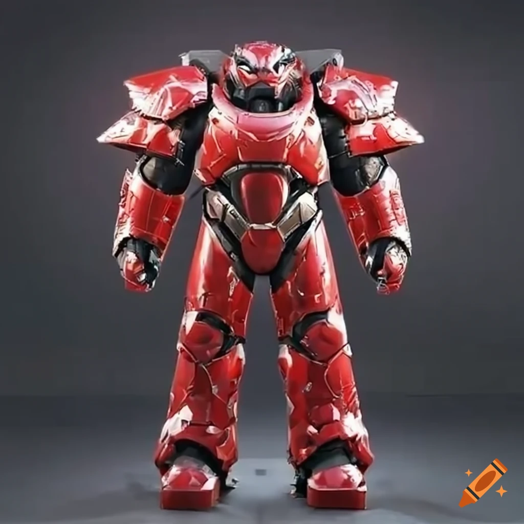 Power Armor Made Of Red Crystals With Jet Pack Turbines On Craiyon