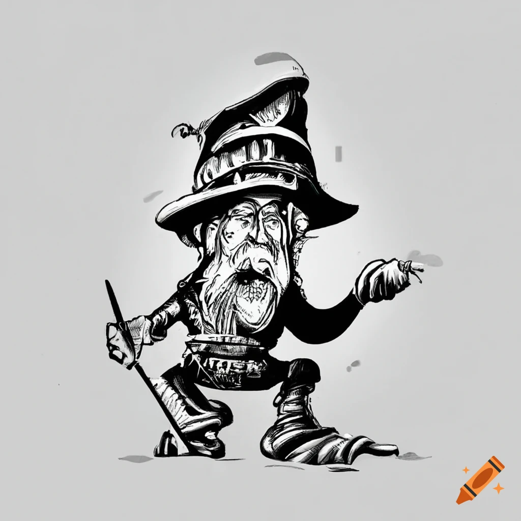 Crazy wizard in vaughn bode zap comix style on Craiyon