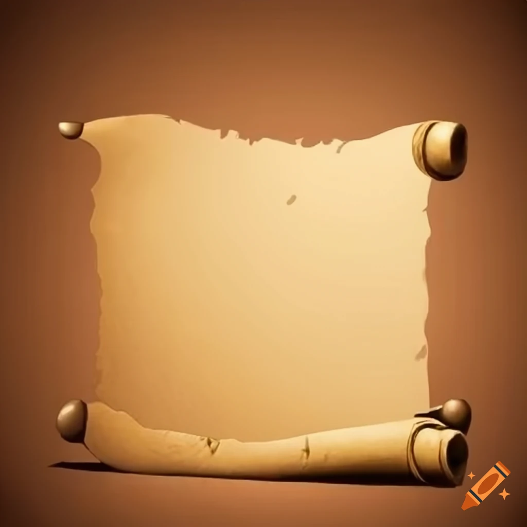 Ancient blank scroll on Craiyon