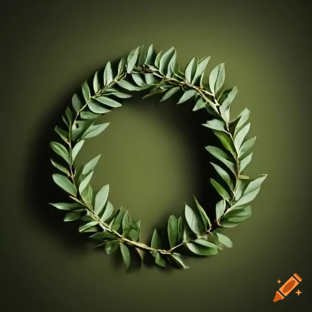 Bay laurel wreath or twigs with leaves on Craiyon