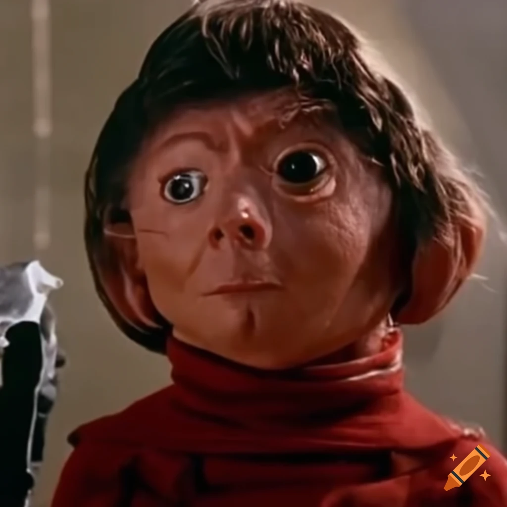 Nien nunb as a retro action movie love interest on Craiyon