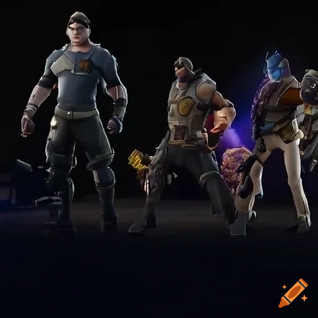 Fortnite battle scene on Craiyon