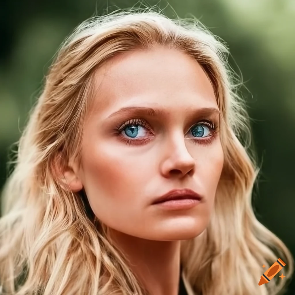 Blonde dutch woman at a festival on Craiyon