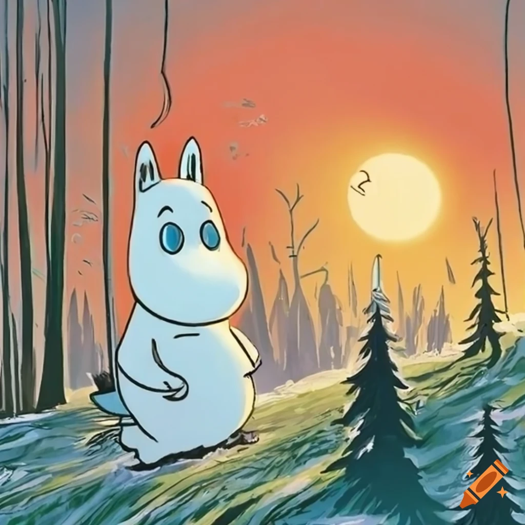 Inspirational moomin landscape on Craiyon