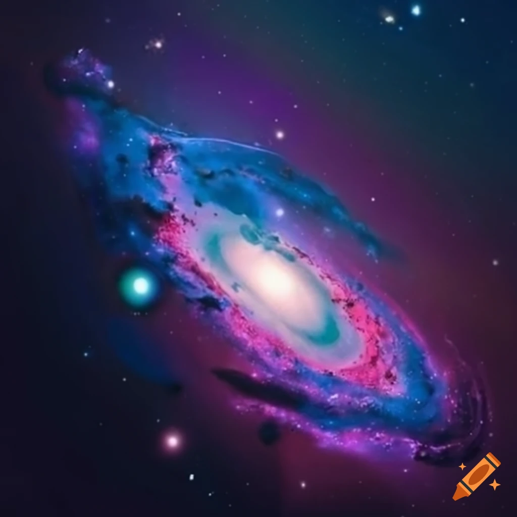 Vibrant galaxy in deep space on Craiyon