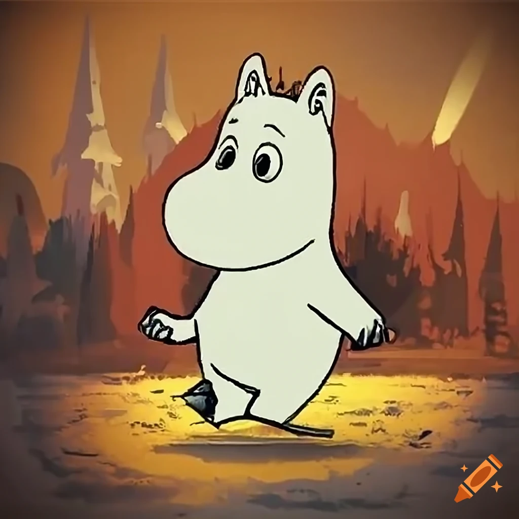 Video game inspired by moomin characters on Craiyon