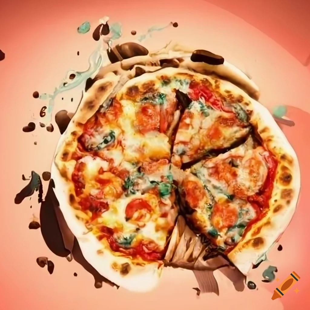 Pizza with bones on Craiyon