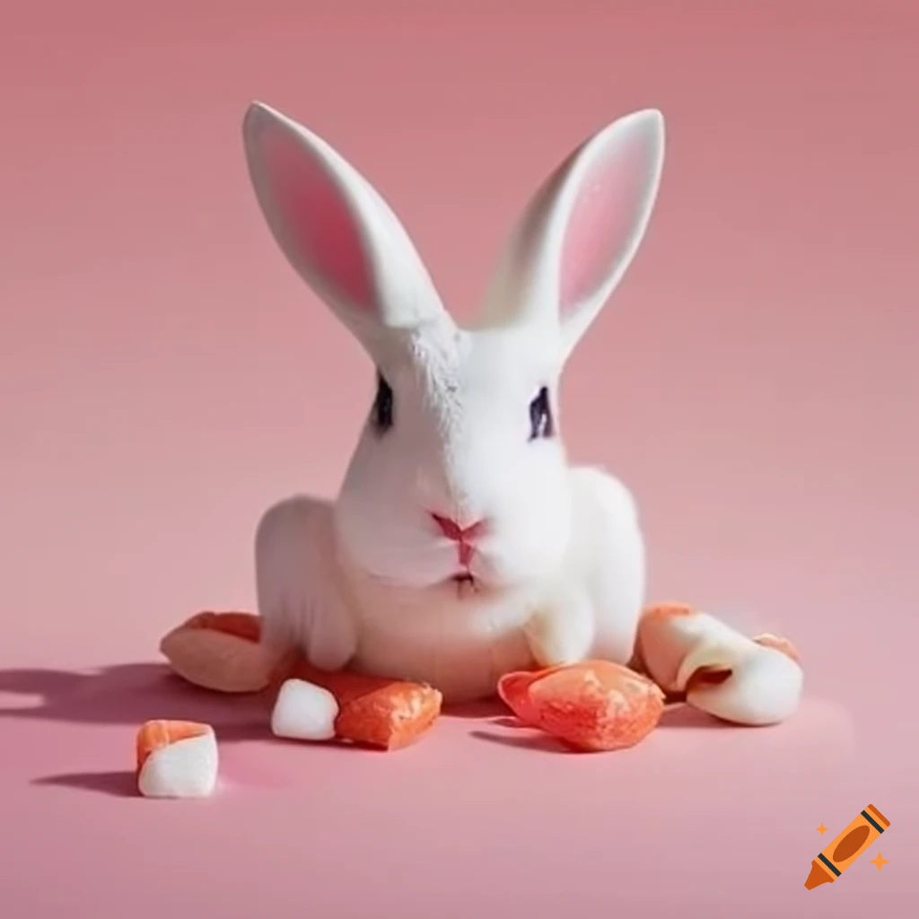 White rabbit candy on Craiyon