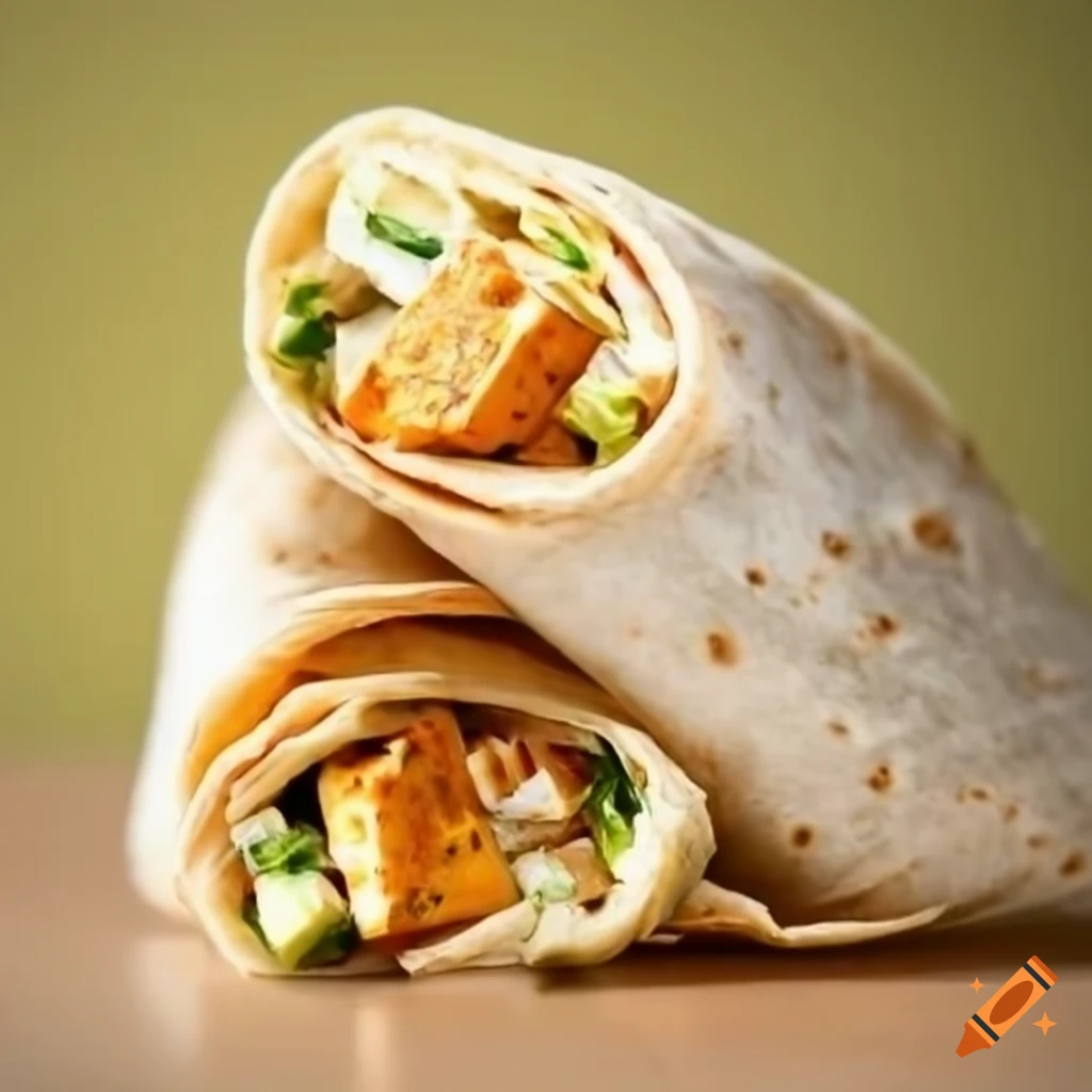 Paneer wrap on Craiyon