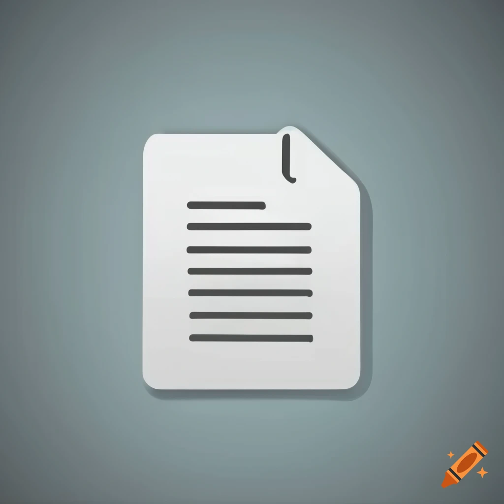 White document icon on Craiyon