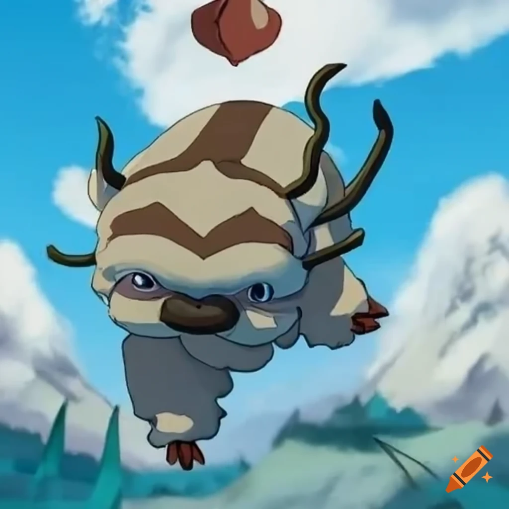 Red pepper riding on Appa from Avatar: The Last Airbender on Craiyon