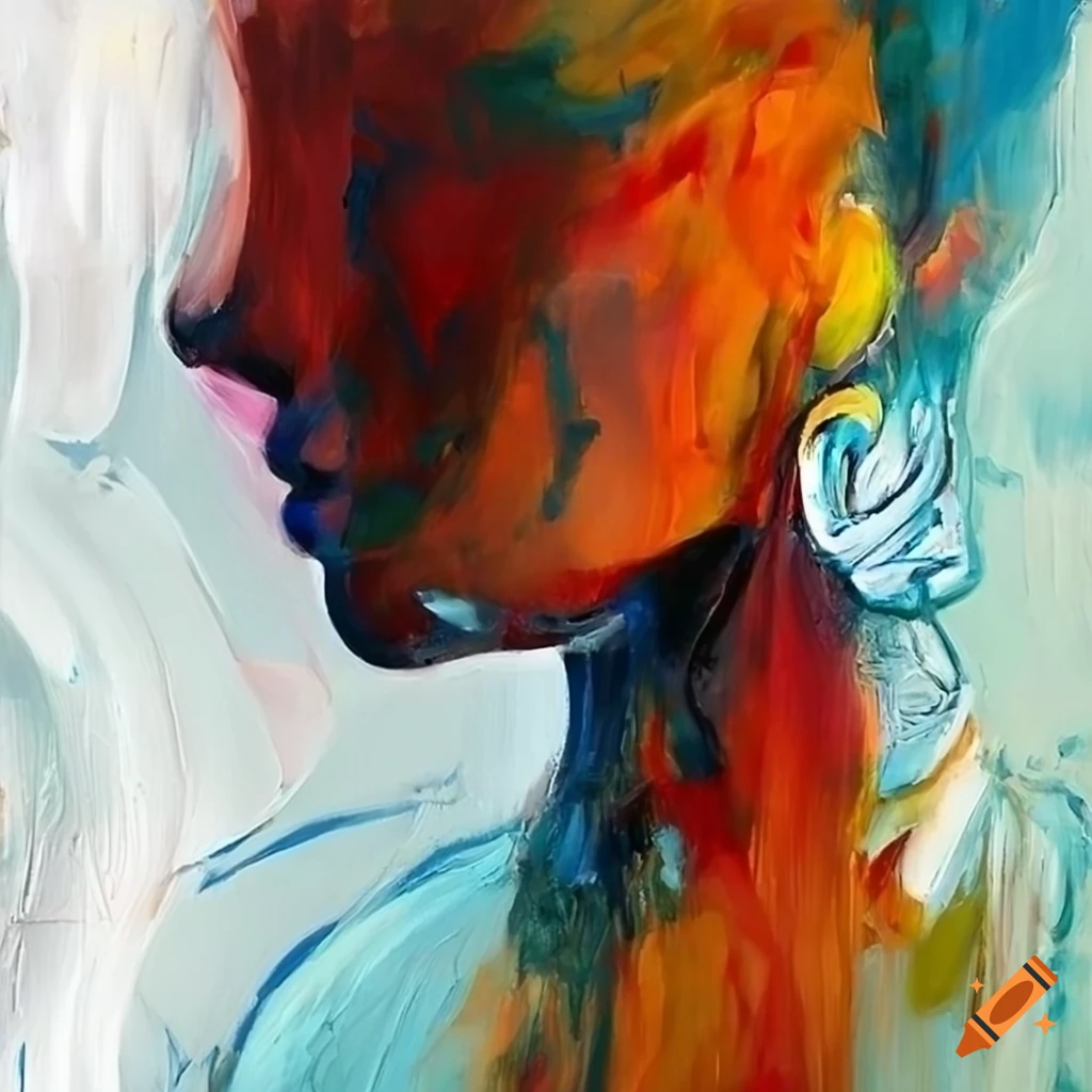 Abstract figure painting on Craiyon