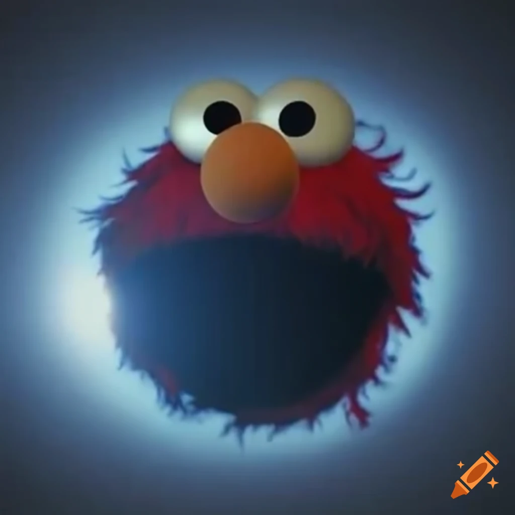Elmo meme during a solar eclipse on Craiyon