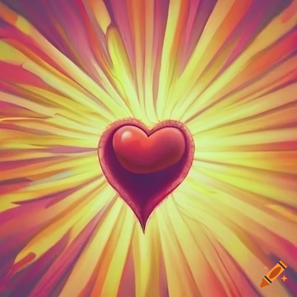 Sunshine heart illustration on Craiyon