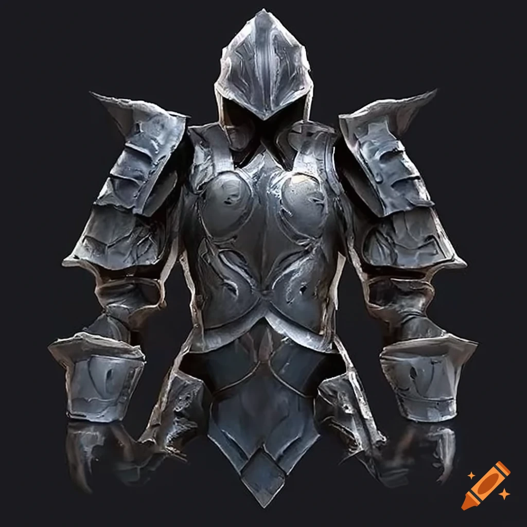 Front view of majestic magic armor on Craiyon