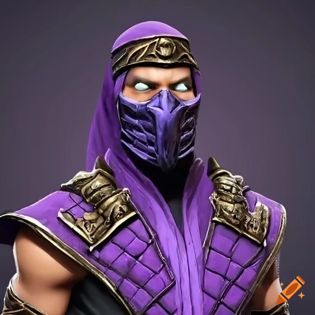 Fantasy arabic warrior wizard in purple outfit with bronze elements and ...