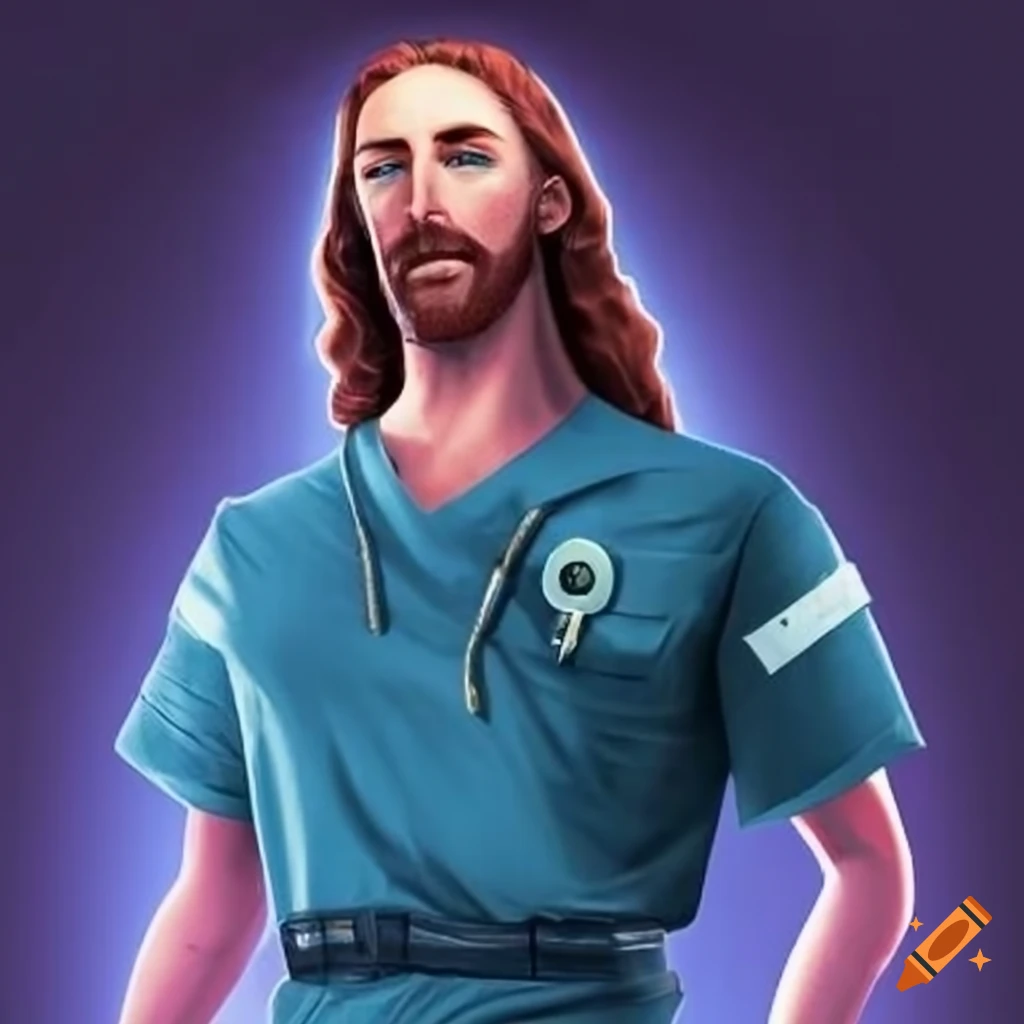 Jesus in ems uniform on Craiyon