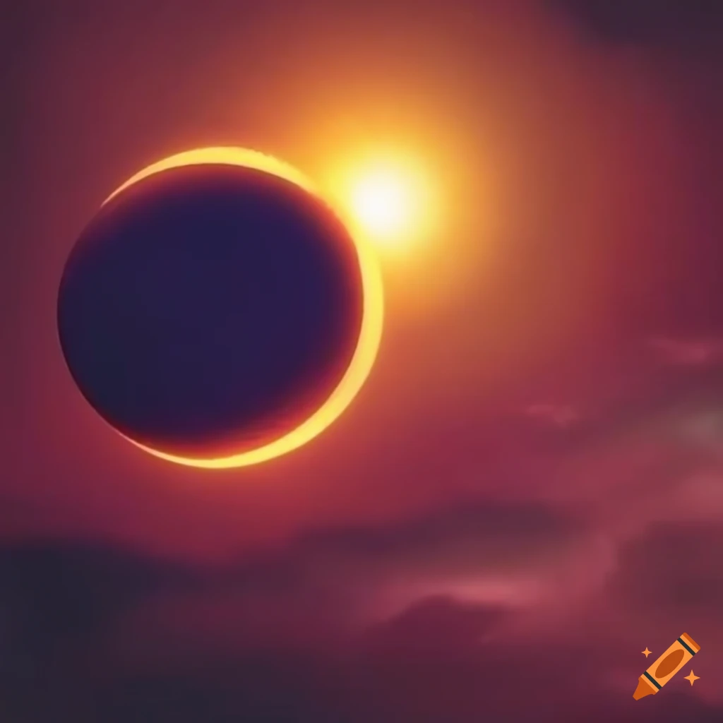 Solar eclipse 2024 in high definition on Craiyon